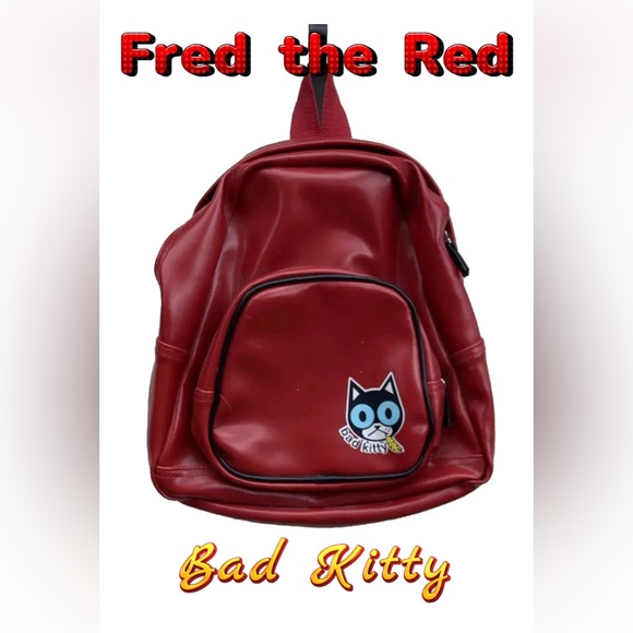 Fred The Red Bad Kitty | Bags | Vintage Fred The Red Bad Kitty Red ...